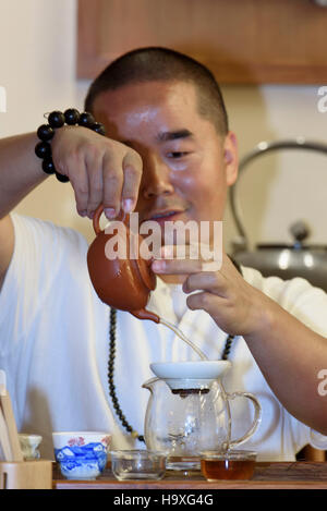 tea ceremony with master Hu in Mandarin Oriental Hotel in Sanya, Hainan ...