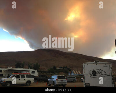 This image depicts the aftermath of the Lodgepole Fire, showing the ...