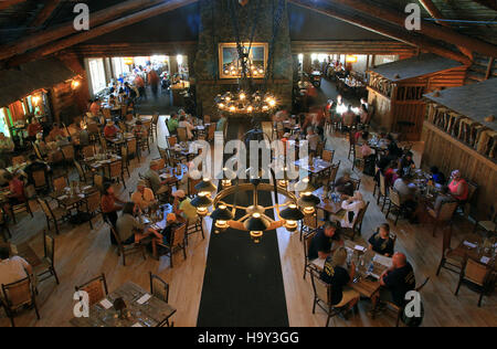 The Old Faithful Dining Room in Yellowstone National Park, a historic ...