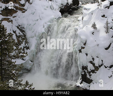 The Upper Falls of the Yellowstone River, located in Yellowstone ...