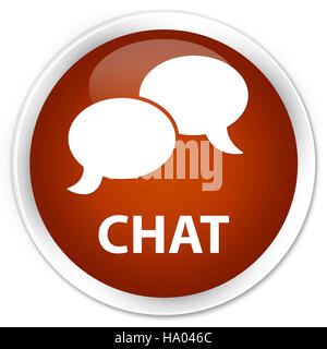 Chat bubble icon isolated on 3d yellow round button abstract ...