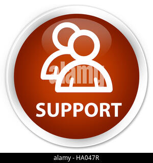 Support (group icon) isolated on glossy blue round button abstract ...