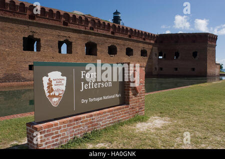 Fort Jefferson located in Dry Tortugas National park in Florida Stock ...