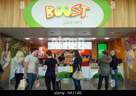 Boost Juice Fresh Fruit Juice Drink with Straw Stock Photo - Alamy