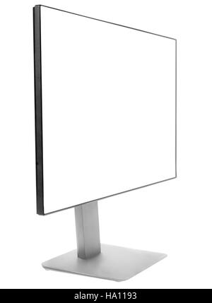 Monitor, computer display, angle view, isolated on white background ...