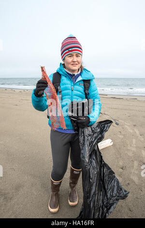 This image shows marine debris collected from the Alaskan coastline ...