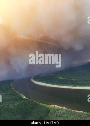 The Salmon River Fire in 2015, captured by the BLM Alaska Fire Service ...