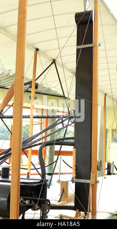 The reconstructed 1903 Wright Flyer, displayed at the Wright Brothers ...