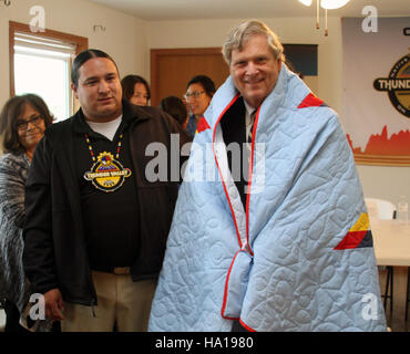 Tribal leaders from Pine Ridge and Thunder Valley participate in a ...