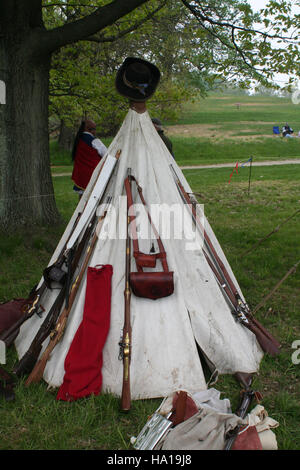 Revolutionary war camp Stock Photo - Alamy