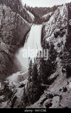 The Lower Falls of the Yellowstone River, located in Yellowstone ...