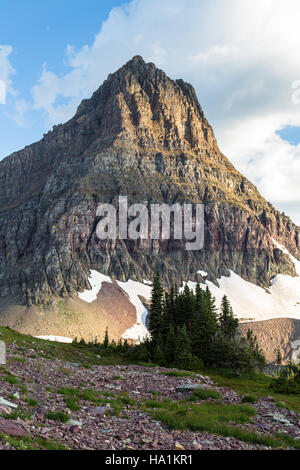 A portrait of Clements Mountain in Glacier National Park, showcasing ...