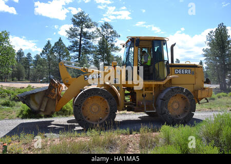 This image shows the paving of the Tusayan Greenway at the Grand Canyon ...