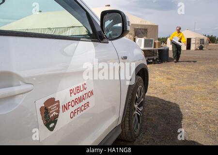 The Maple Fire Incident Command Post in Yellowstone National Park ...