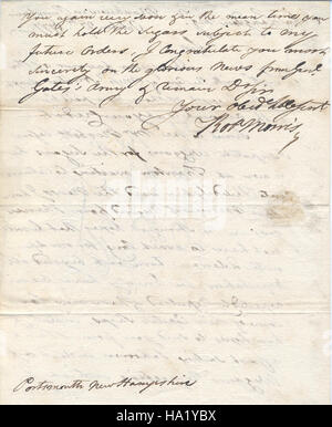A historical letter from Robert Morris to John Langdon is displayed at ...
