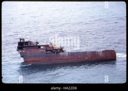The remains of the 'Dominator,' a cargo vessel built in 1940, were ...