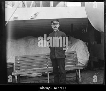The merchant vessel Manoa, built in 1913, was photographed with ...