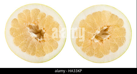 sliced pomelo isolated Stock Photo - Alamy