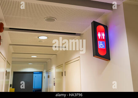 Exit sign toilet sign fire exit sign Stock Photo - Alamy