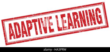 adaptive learning square stamp. adaptive learning grunge sign set Stock ...