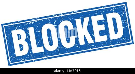blocked stamp. square grunge sign on white background Stock Vector ...