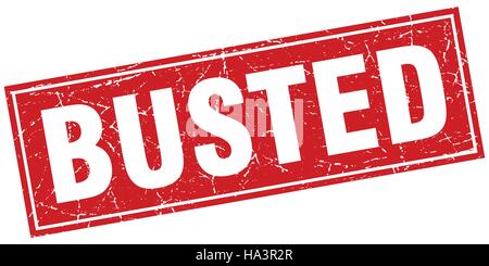 busted stamp. busted square grunge sign. busted Stock Vector Image ...