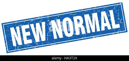 new normal square stamp. new normal grunge sign set Stock Vector Image ...