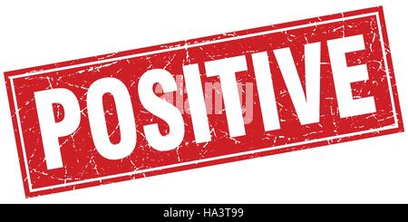 positive stamp. positive square grunge sign. positive Stock Vector ...