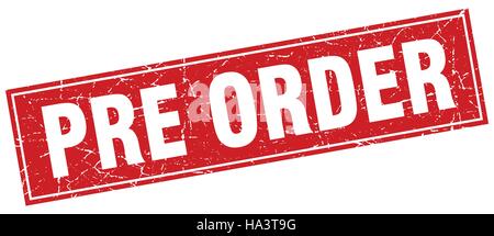 pre order. stamp. square grunge isolated pre order sign Stock Vector ...
