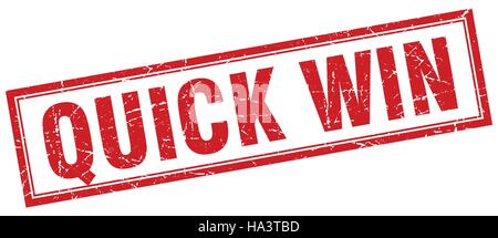 quick win square stamp Stock Vector Image & Art - Alamy