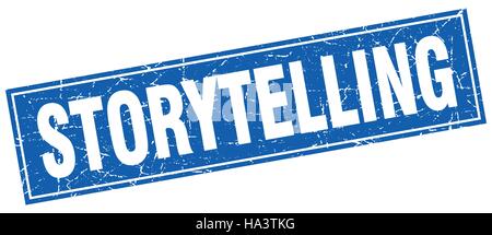 storytelling square stamp. storytelling grunge sign set Stock Vector ...