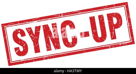sync-up square stamp Stock Vector Image & Art - Alamy