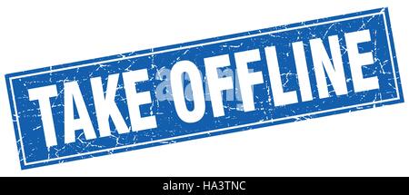 take offline square stamp Stock Vector Image & Art - Alamy
