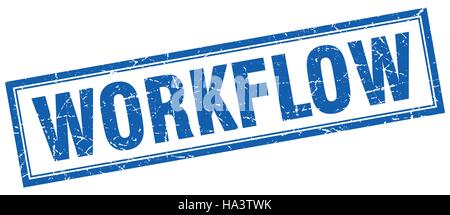 workflow square stamp. workflow grunge sign set Stock Vector Image ...