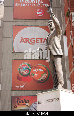 Statue of Bill Clinton in Pristina, the capital of the Republic of ...