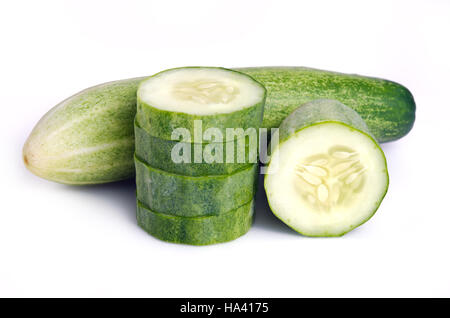 cucumber (Cucumis sativus), cross section Stock Photo - Alamy