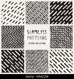 Vector Seamless Jumble Hand Drawn Diagonal Lines Pattern Stock Vector ...