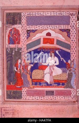 Painting from 'Tarif-I-Husayn Shahi', a Persian epic. Dated: 1565 A.D ...
