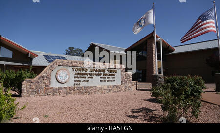 The Tonto Apache Tribal Administration Building in Arizona serves as the center for tribal ...