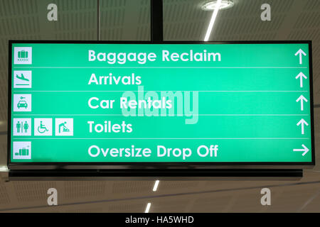 Airport baggage drop off sign for Air Canada at the Toronto Pearson ...