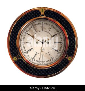 Vintage clock. Vector antique old clock. Vector illustration Stock ...