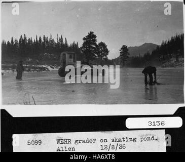 The image captures the Civilian Conservation Corps (CCC) at work in ...