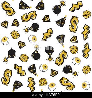Dice graffiti with black spray paint. vector illustration Stock Vector ...