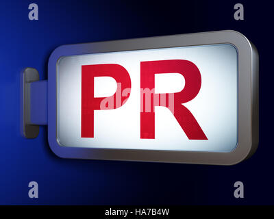 Marketing concept: PR on billboard background Stock Photo - Alamy