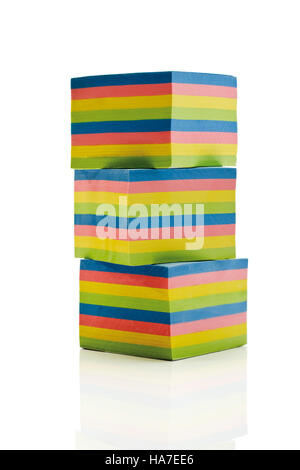 Colourful notepads, stacked Stock Photo - Alamy
