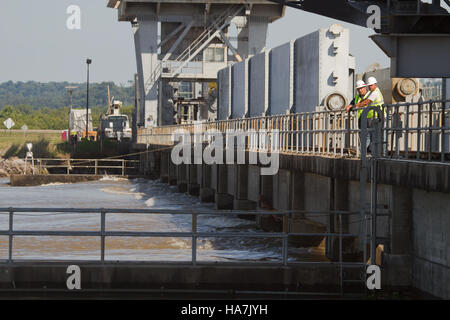 The Army Corps of Engineers manages water flow in the Concordia Control ...