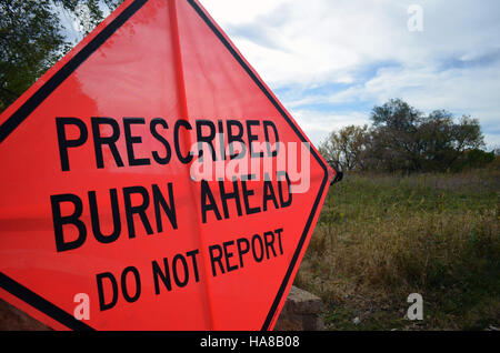 Prescribed Burn Sign. Prescribed Burn Sign Stock Photo - Alamy