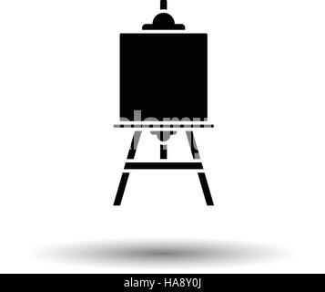 Easel icon. White background with shadow design. Vector illustration ...