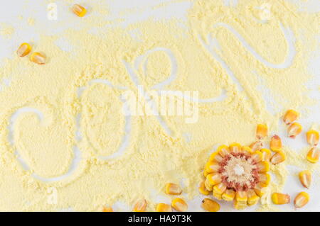 the word CORN written with corn Stock Photo - Alamy