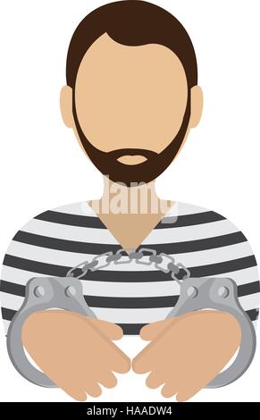 Prisoner Man Avatar People Icon Stock Vector Image & Art - Alamy